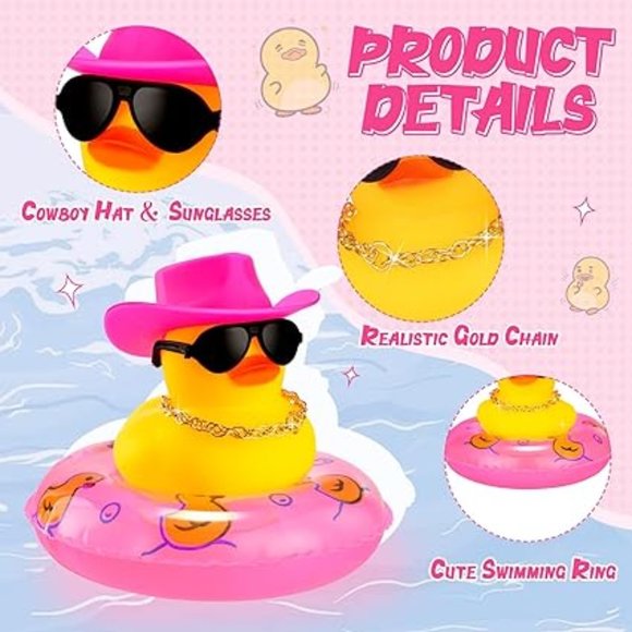 Accessories | Bling Bling Duckie With Cowboy Hat Raft Swim Ring | Poshmark